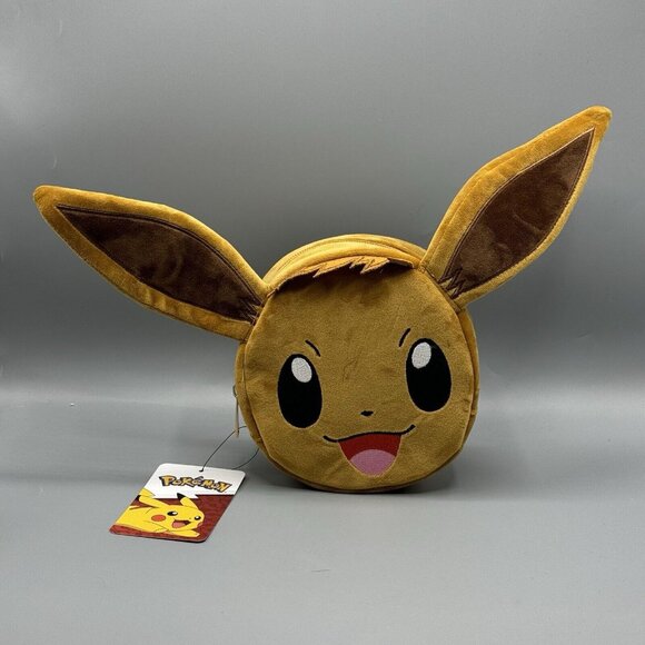 Pokémon | Bags | Pokemon Eevee Plush Figural Head Makeup Bag New | Poshmark